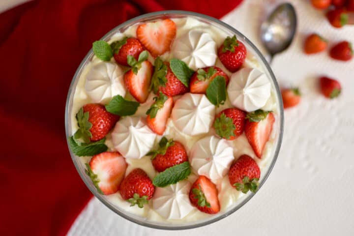 Strawberry Trifle (with an Easy Special Custard)- Simple Living Recipes
