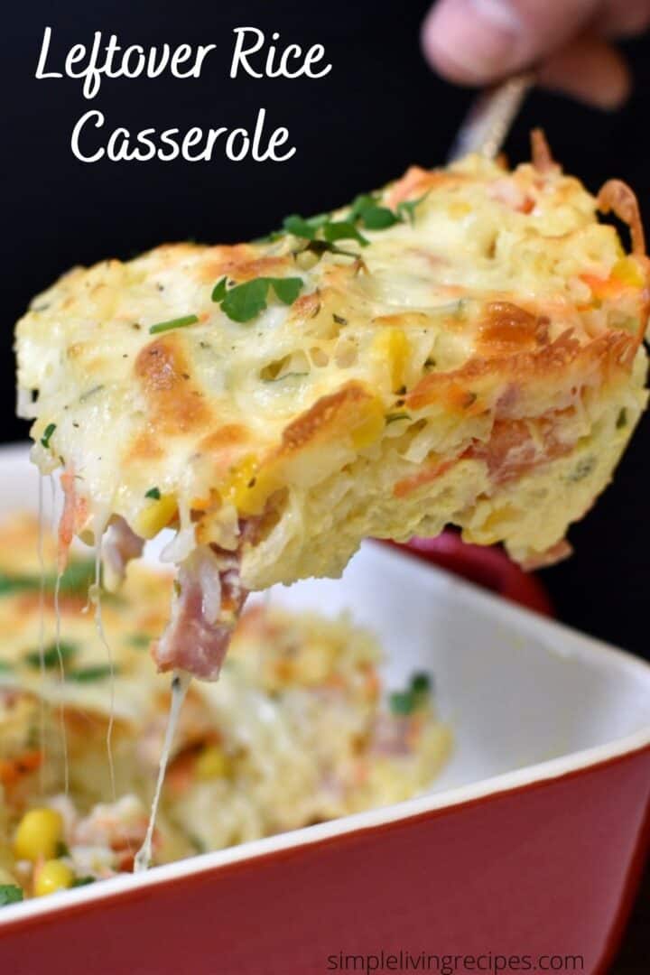Leftover Rice Casserole - Simple Living Recipes