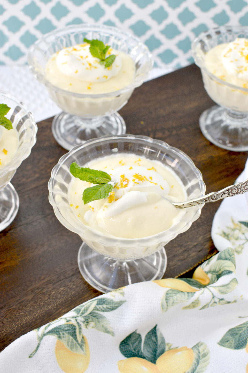 The Best Homemade Lemon Pudding - [no eggs or cornstarch]