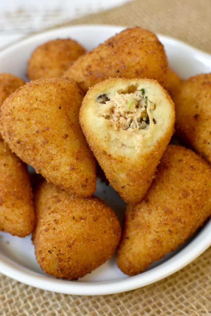 Coxinha (Brazilian chicken croquette) - Simple Living Recipes