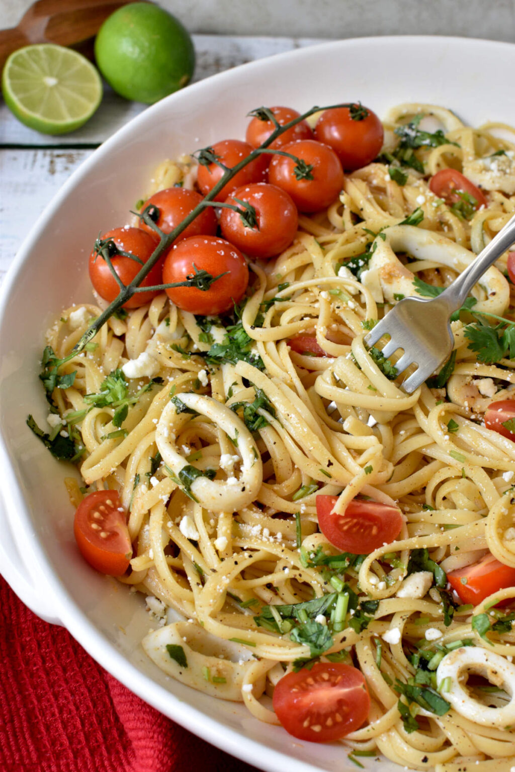 The Best Calamari Pasta - Simple Living Recipes