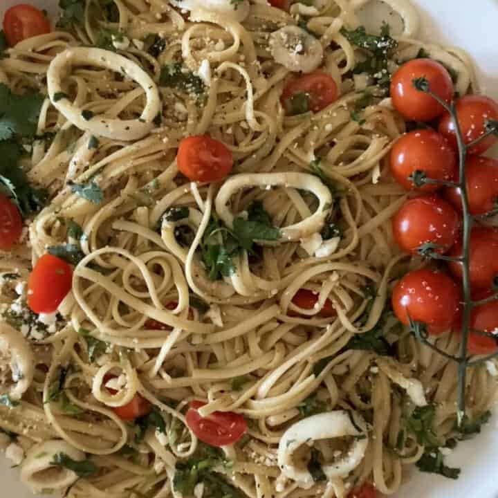 The Best Calamari Pasta - Simple Living Recipes